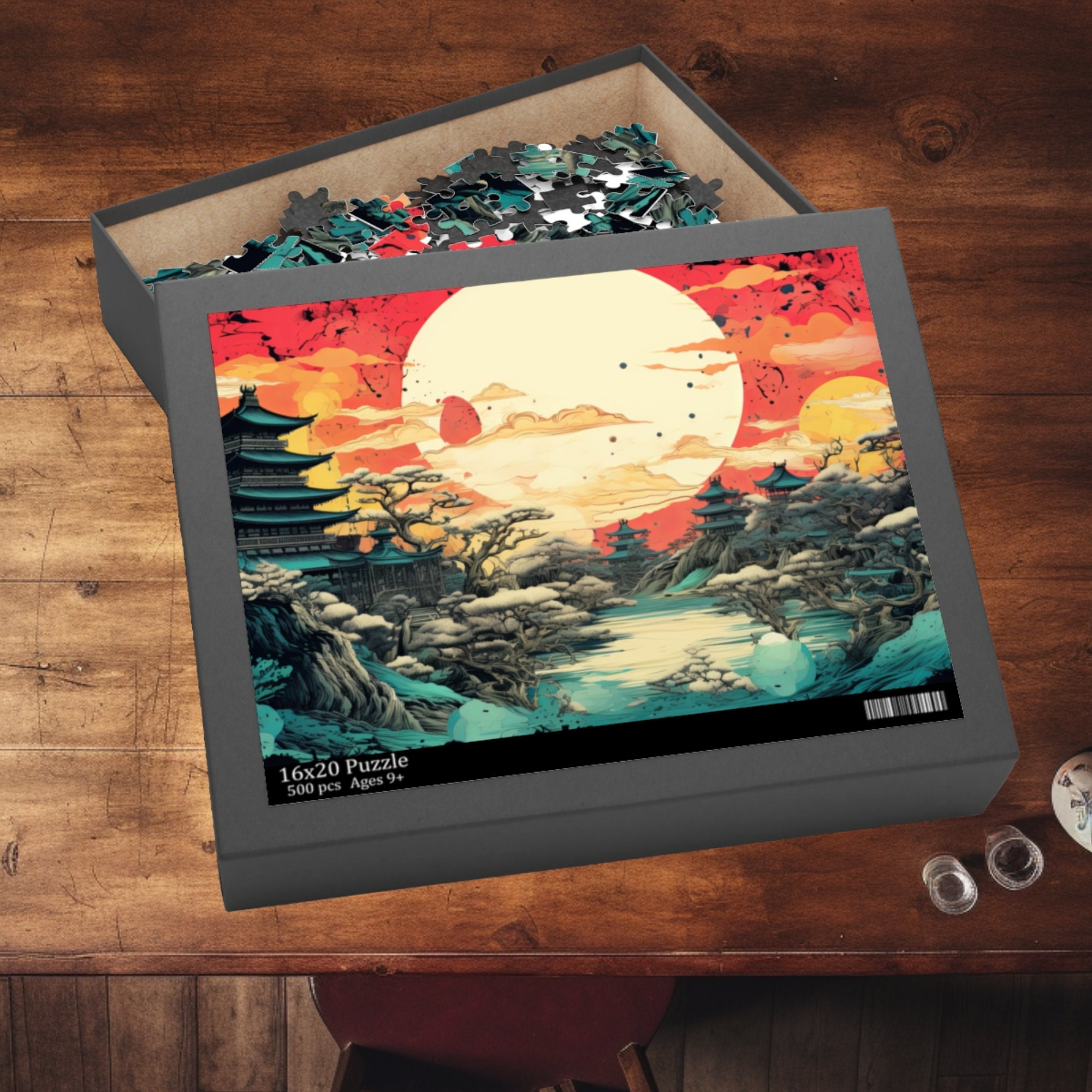 Japanese Art Puzzle, Traditional Ukiyo-e Style Jigsaw, Unique Gift Idea ...