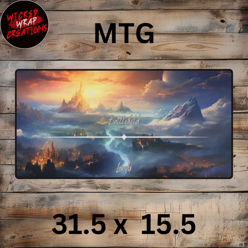 Lorcana Playmat With Fantasy Castle Design, Epic Battle Zones, Extended ...