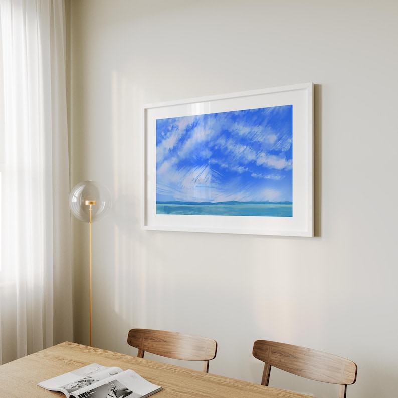 Frame Mockup PSD | Horizontal Poster | Sunny Dining Room (digital ...