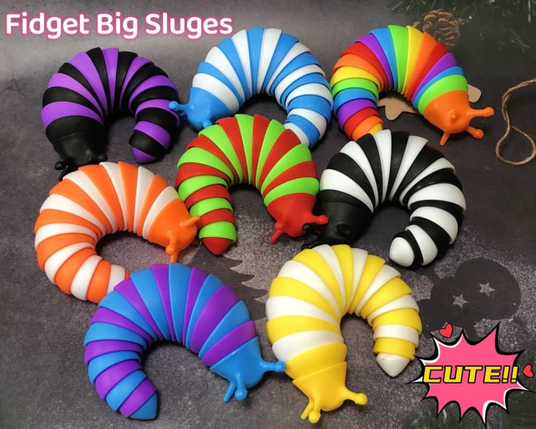 Amazing Fidget Slug,coloful Articulated Slug,relaxing Sound When ...