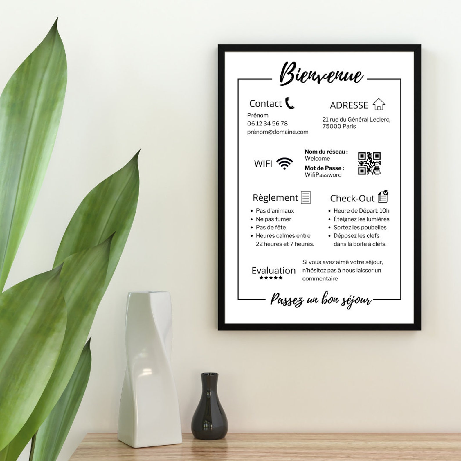 Airbnb Welcome Poster, Template Canva, Airbnb Welcome Sign, Airbnb ...