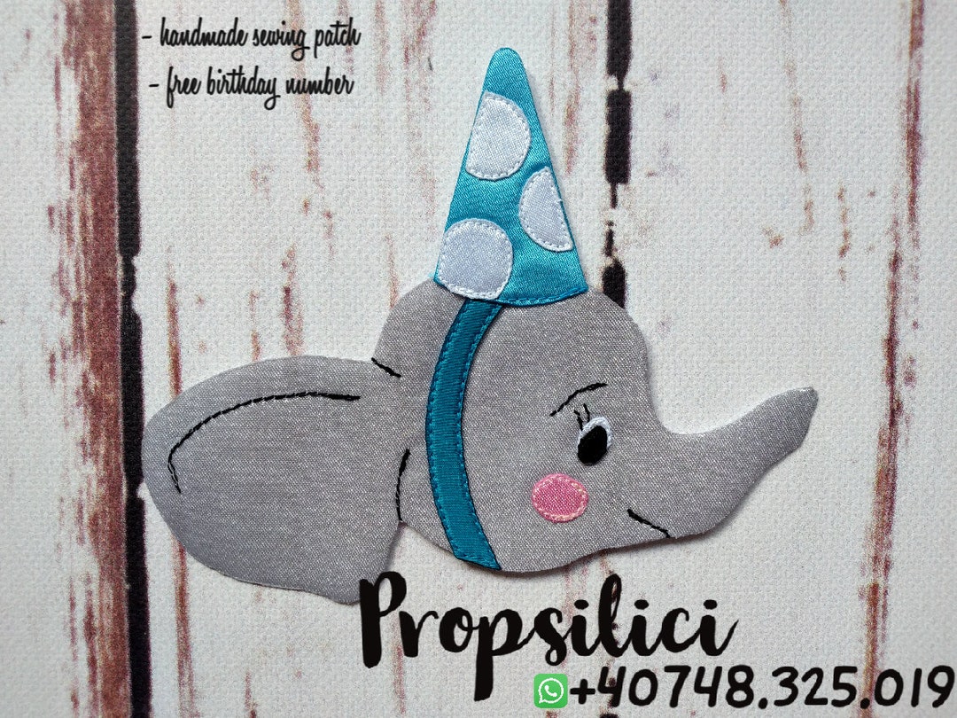 Elephant Patch Sewing Patch Applique Elephant Handmade - Etsy