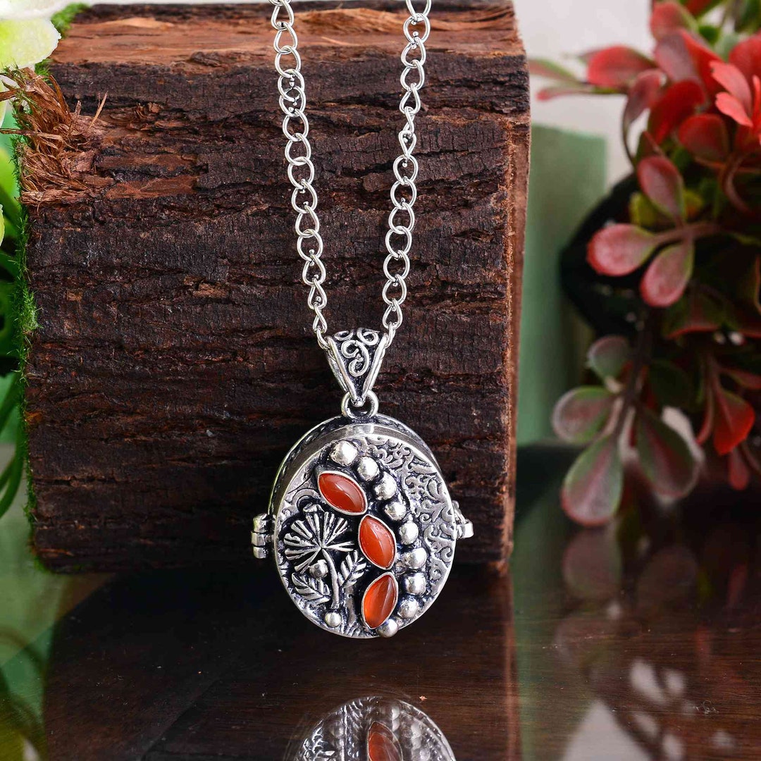 Vintage Poison Box Pendant, Handmade Poison Box Pendant, Pill Box ...