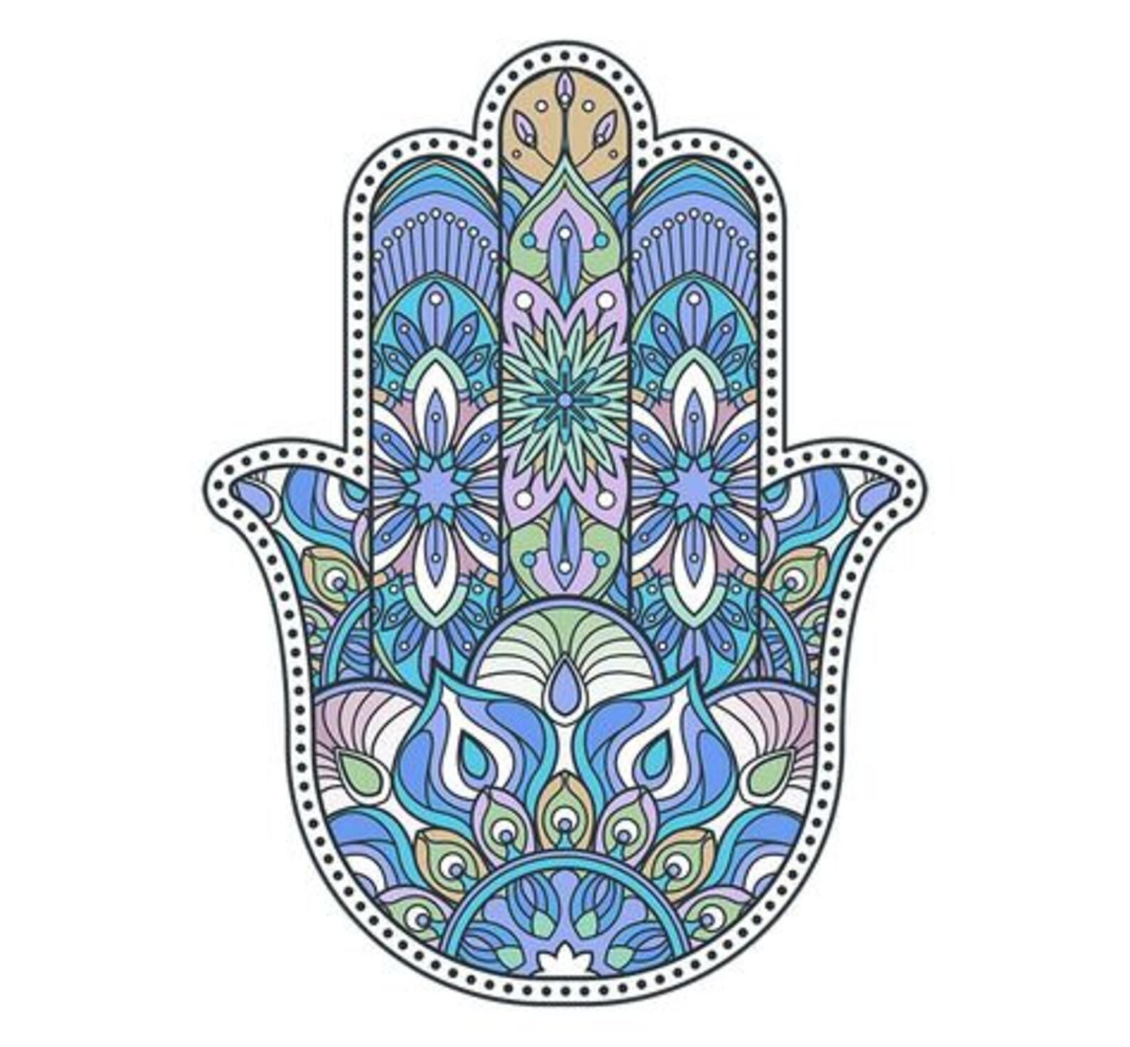 Hamsa Watercolor Clipart Evil Eye Humsa Hand Fatima Yoga PNG Commercial ...
