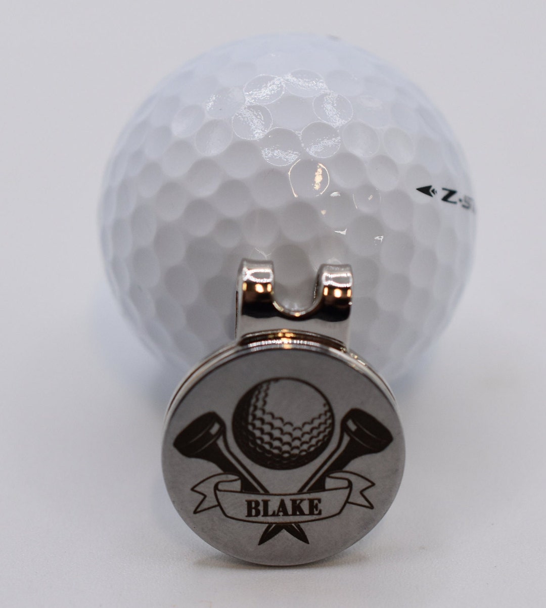 Personalized Golf Ball Marker With Magnetic Hat Clip | Custom Engraved ...
