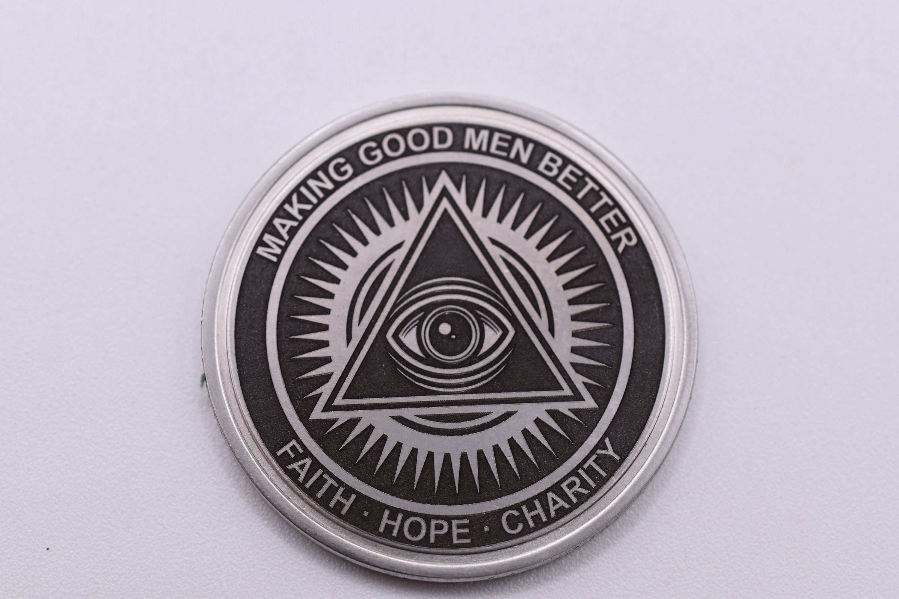 Masonic Challenge Coin - Double-sided Stainless Steel Engraved ...