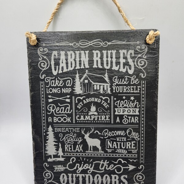 Cabin Rules - Etsy