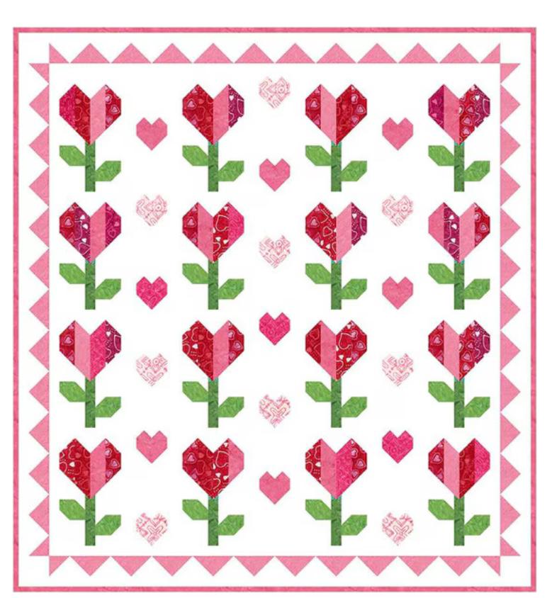 Love Blooms- Quilt Pattern- P257- Finished Quilt Size 50” X 54 ...