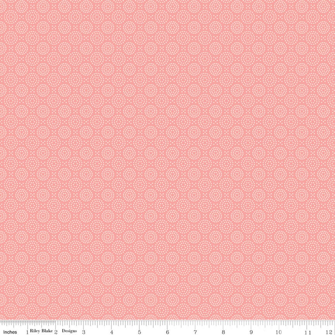 At First Sight- Circles - Coral- Riley Blake Designs by Dani Mogstad - Etsy