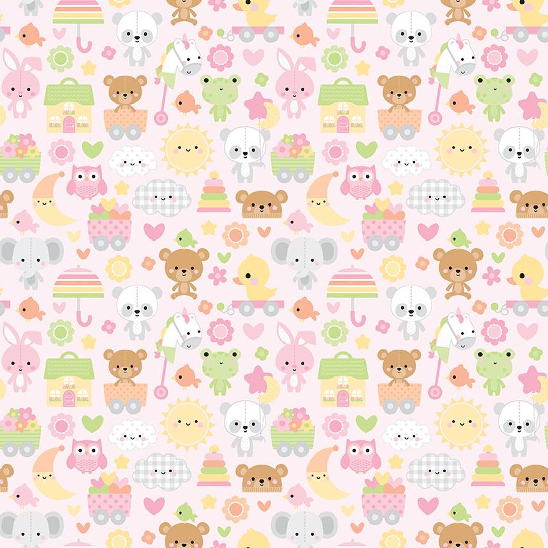Bundle of Joy- Main Pink- C15290- Riley Blake Designs by Doodlebug ...