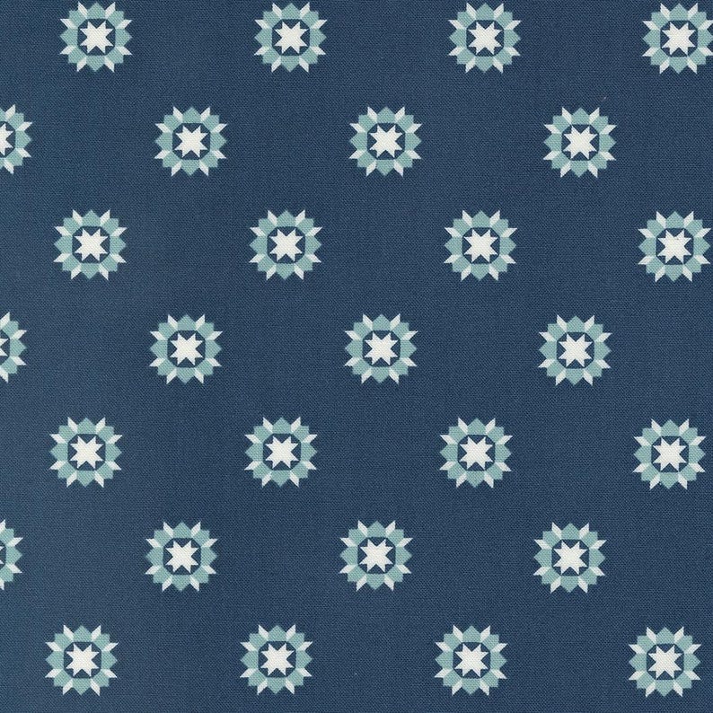 Rosemary Cottage- Swoon- Navy- 55315 24- Moda Fabrics by Camille ...