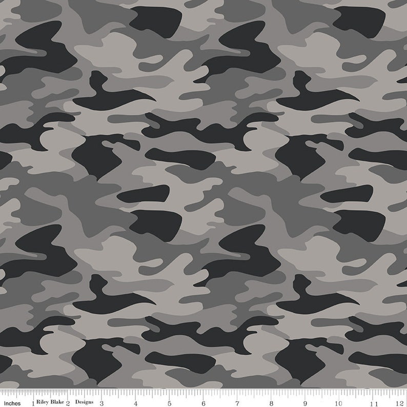 Big Game- Camo Gray- Riley Blake Designs - Etsy