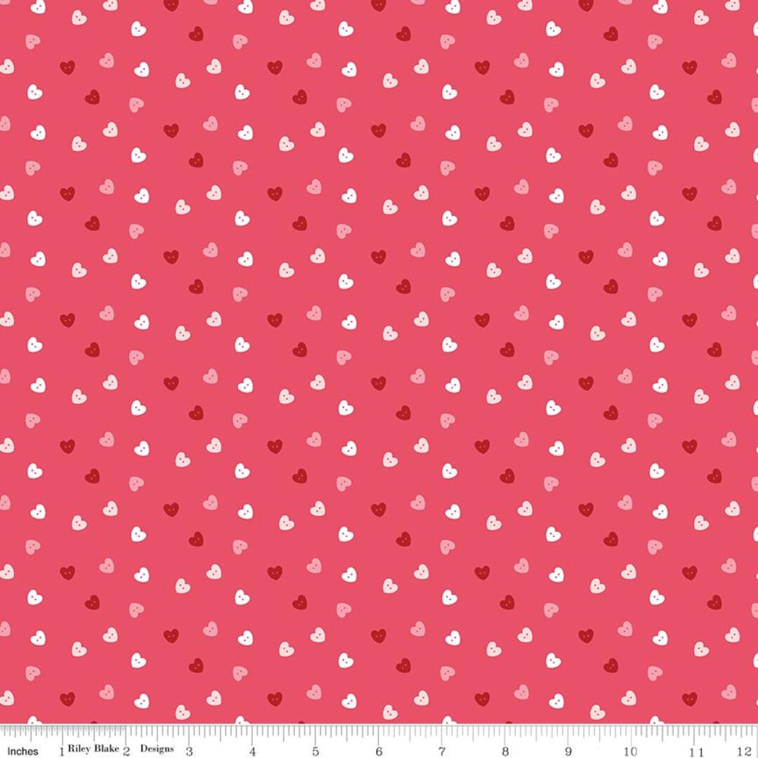 Sew in Love- Hearts- Pink- C16905- Riley Blake Designs by Dani Mogstad ...