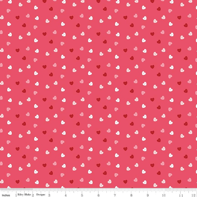 Sew in Love- Hearts- Pink- C16905- Riley Blake Designs by Dani Mogstad ...