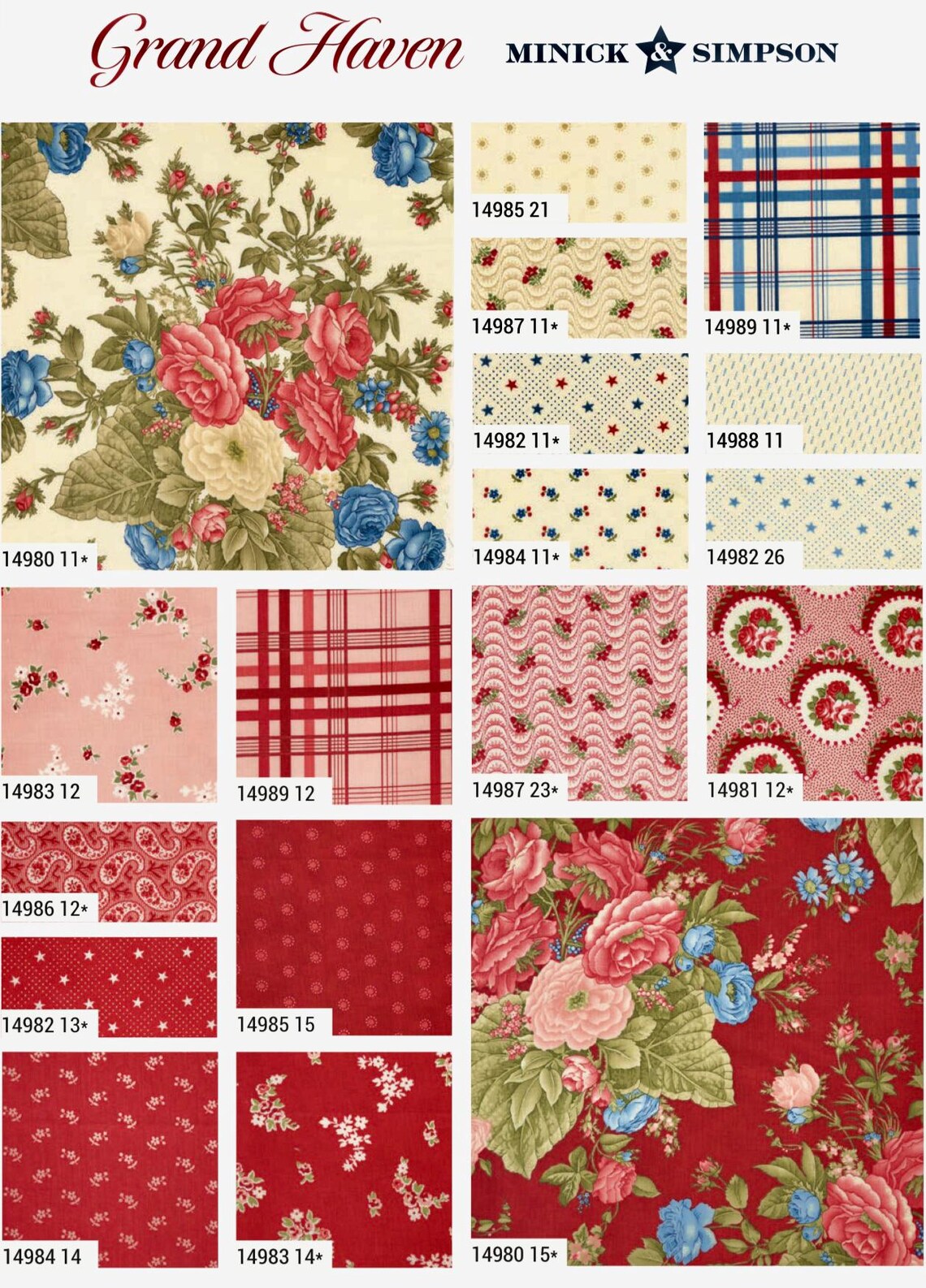Grand Haven- 14980 PP- Charm Pack 5”x 5”- 42 Pieces- Moda Fabrics by ...