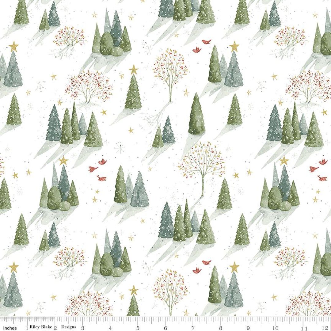 Magical Winterland- Trees- Snow- C14941- Riley Blake Designs by Lisa ...