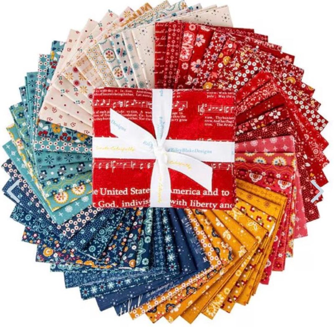 Americana-fat Quarter Bundle- FQ-16080- 52 Pieces 18” X 22”- Riley ...