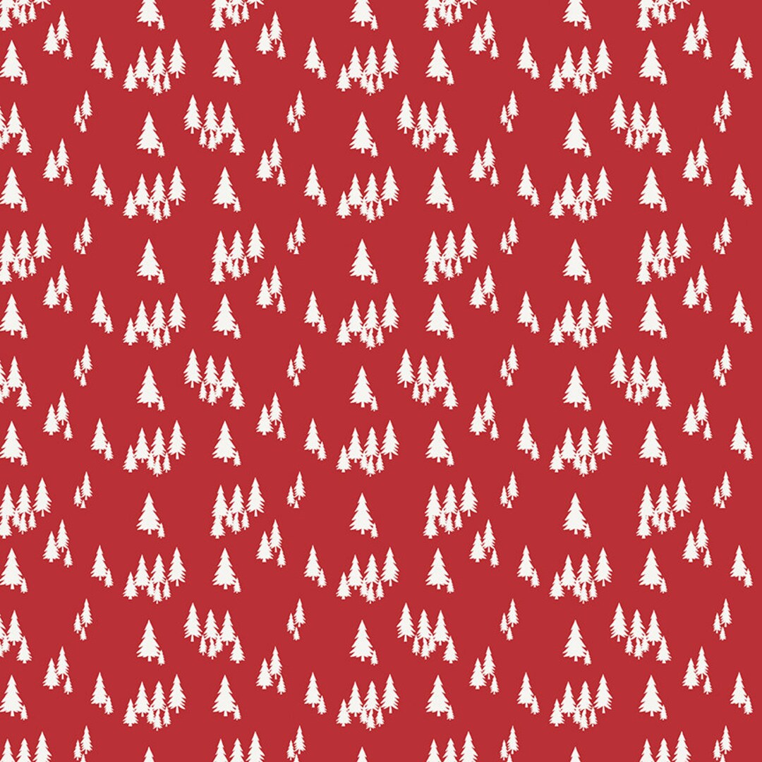 Woodsman Trees- Red- C13763- Riley Blake Designs by Lori Whitlock - Etsy