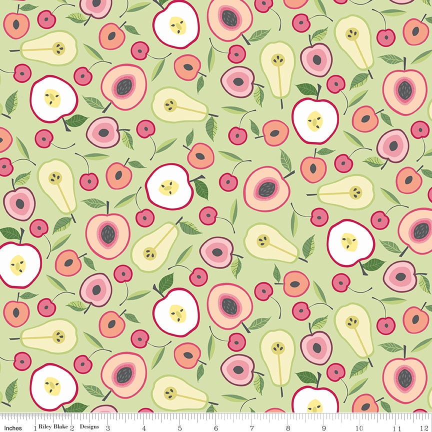 Orchard -fruit Halves- Pear- Riley Blake Designs by Jill Finley - Etsy