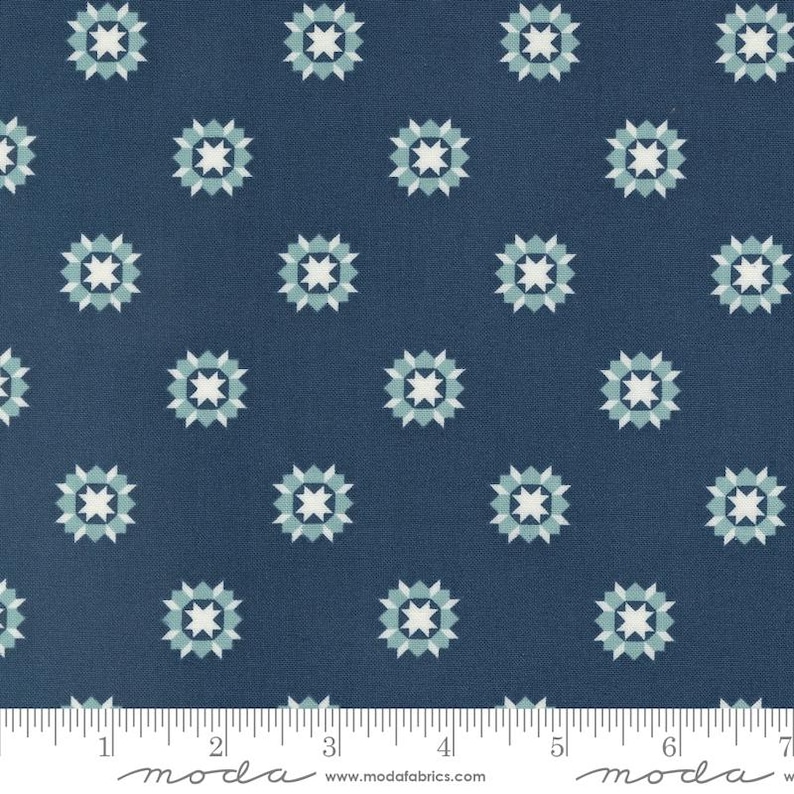 Rosemary Cottage- Swoon- Navy- 55315 24- Moda Fabrics by Camille ...