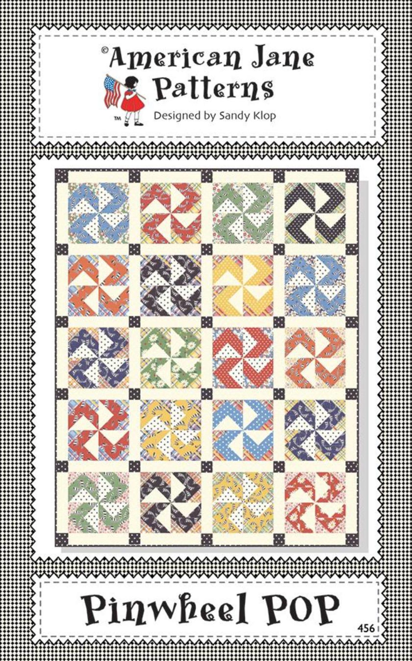 Pinwheel Pop- AJ 456- Quilt Pattern- Finished Quilt Size 40” X 50 ...
