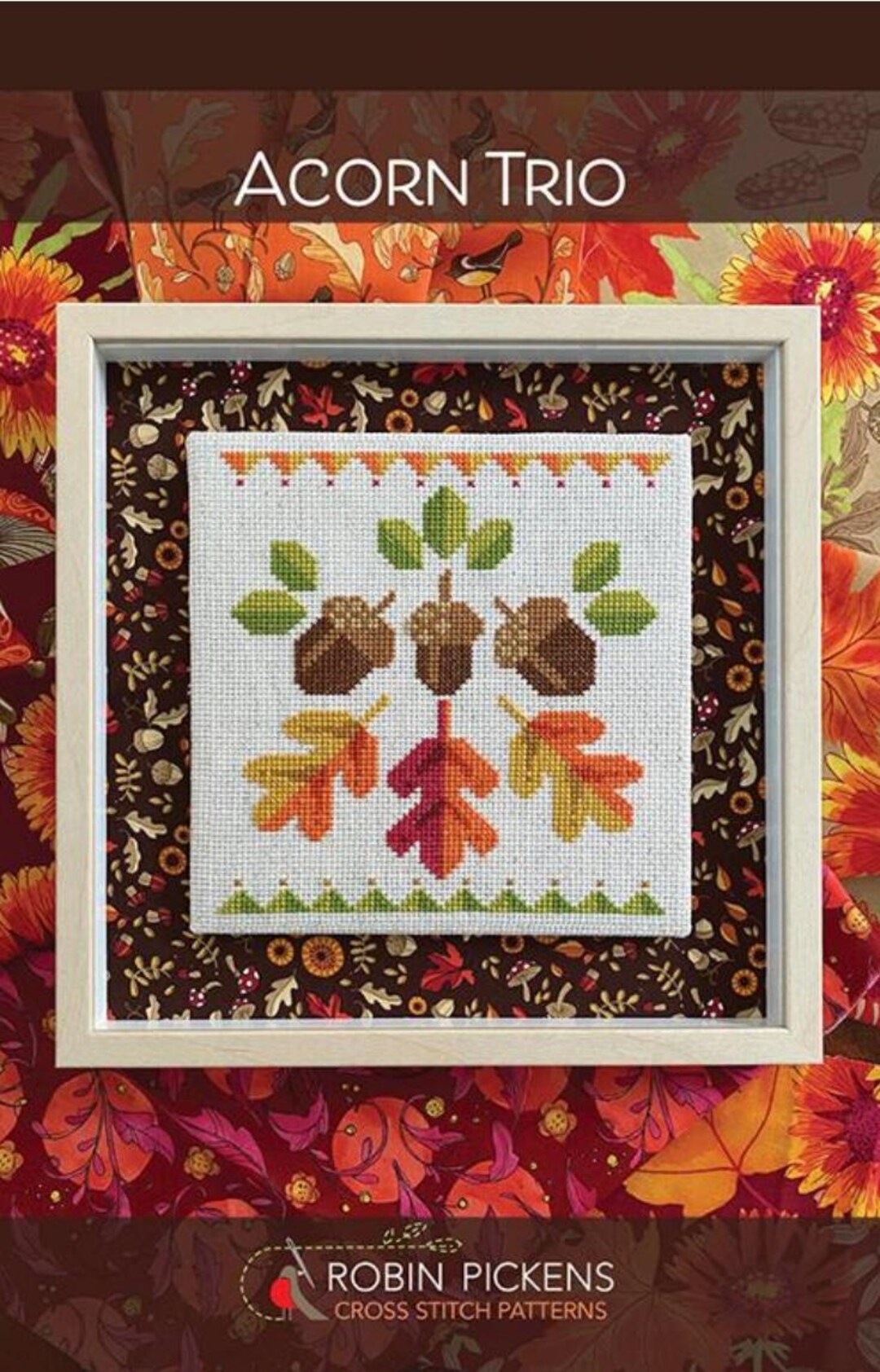 Acorn Trio- RPCSP AT402- Cross Stitch Pattern- Designed by Robin ...