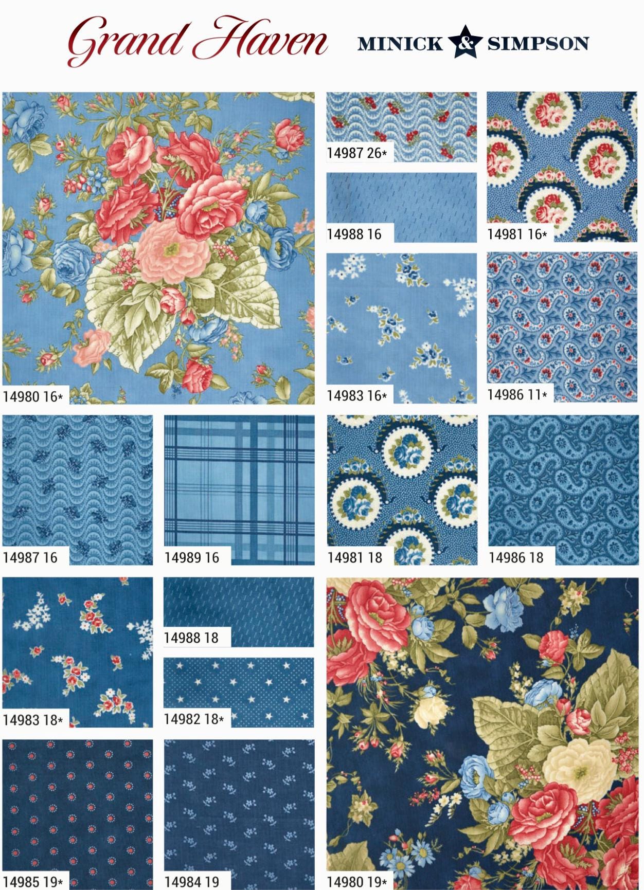Grand Haven- 14980 PP- Charm Pack 5”x 5”- 42 Pieces- Moda Fabrics by ...