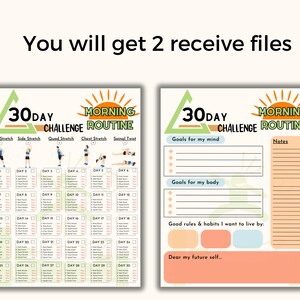 30 Day Morning Routine Challenge Stretch Workout Digital Morning ...
