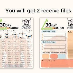 30 Day ABS Workout Challenge Belly Workout Digital Flat Abs Challenge ...