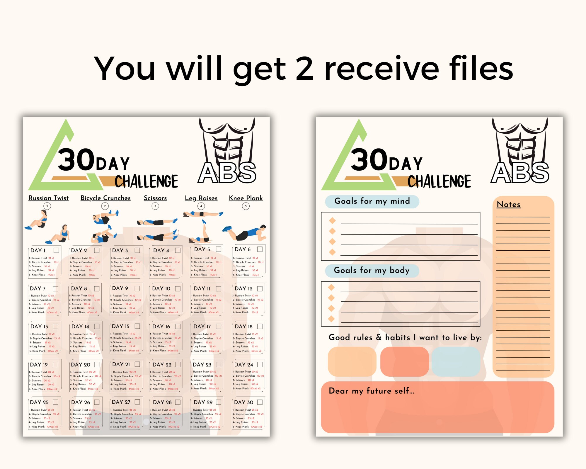 30 Day ABS Workout Challenge | Belly Workout Digital | Flat Abs ...