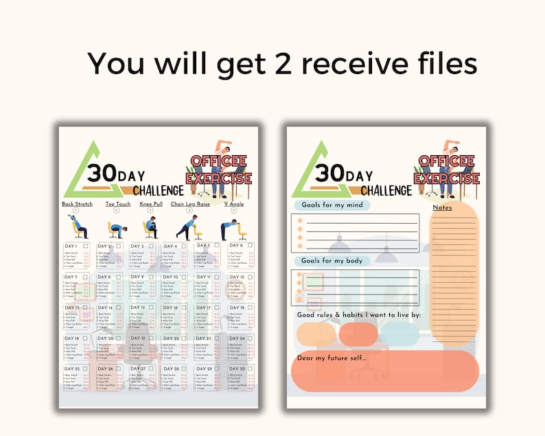 30 Day Office Exercise Challenge | Workout Digital | Improve Yourself ...