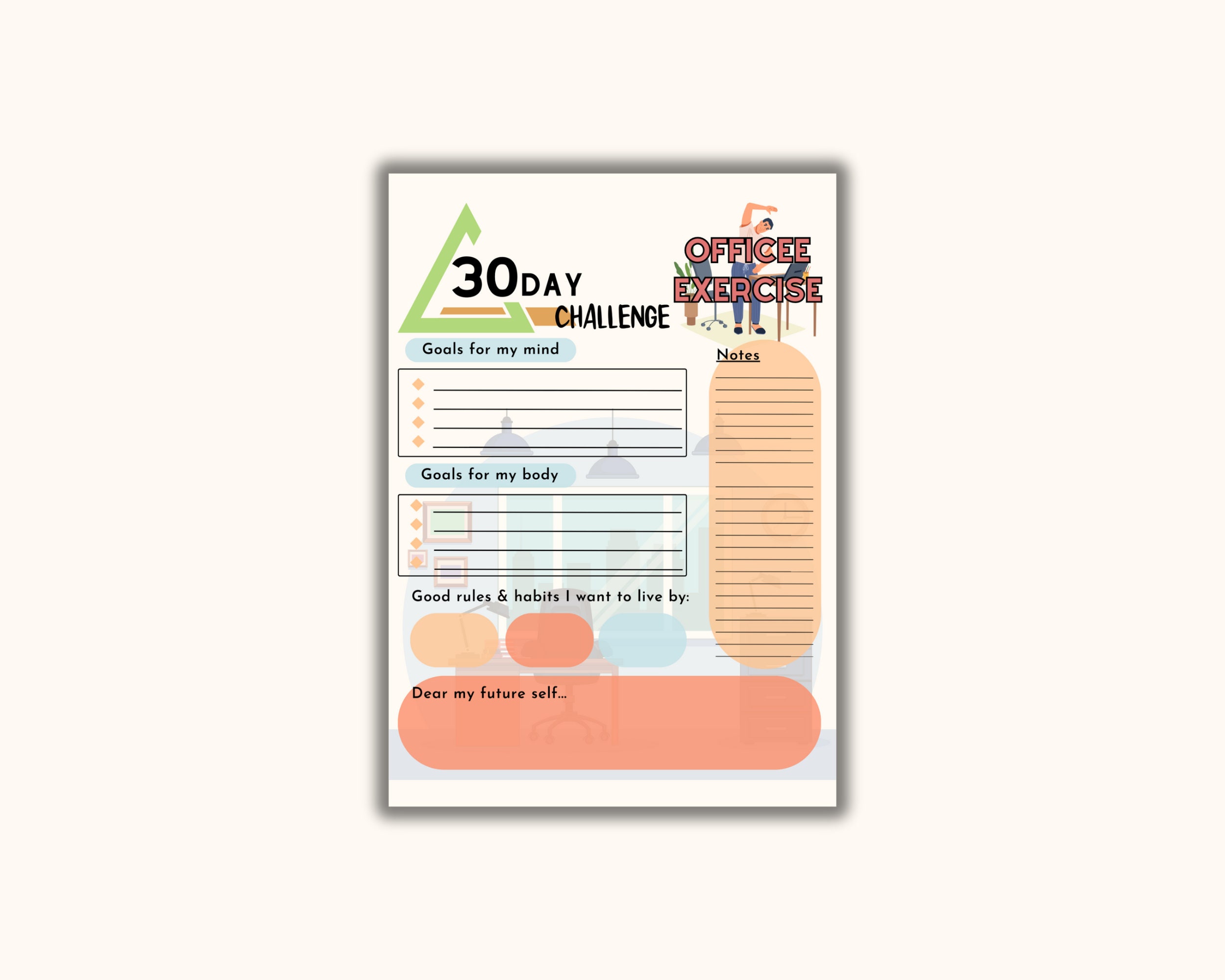 30 Day Office Exercise Challenge | Workout Digital | Improve Yourself ...