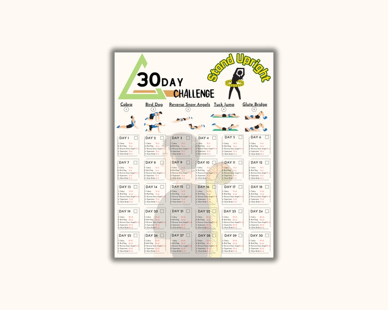 30 Day Stand Upright Challenge | Back Side Workout Digital | Stay ...