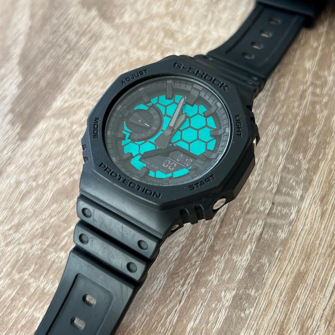 Casio G-shock GA2110 - Custom Dial Sticker: Superconductor (black/green ...