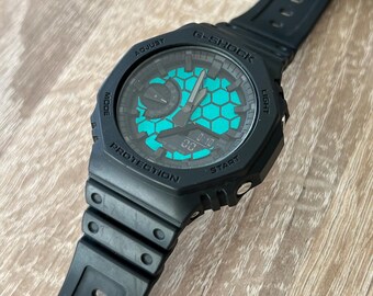 Casio G-shock GA2110 Custom Dial Sticker: Superconductor black/yellow ...