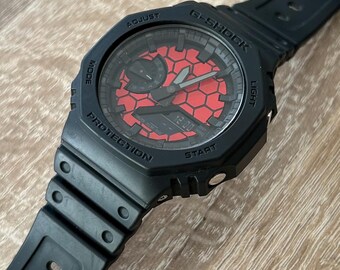 Casio G-shock GA2110 Custom Dial Sticker: Superconductor black/yellow ...