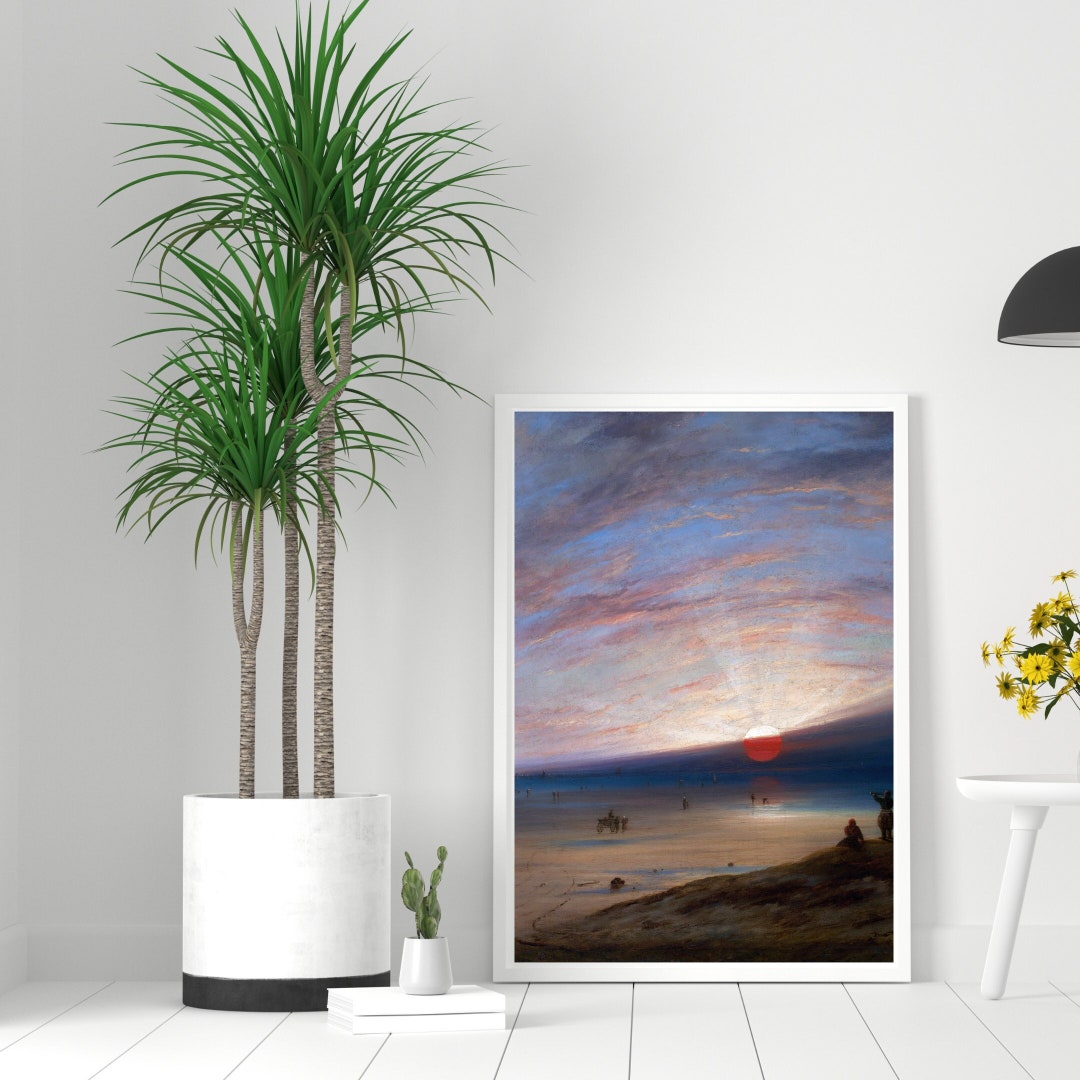 Abstract Sunset Wall Art Printable, Abstract Sunset Painting Instant ...