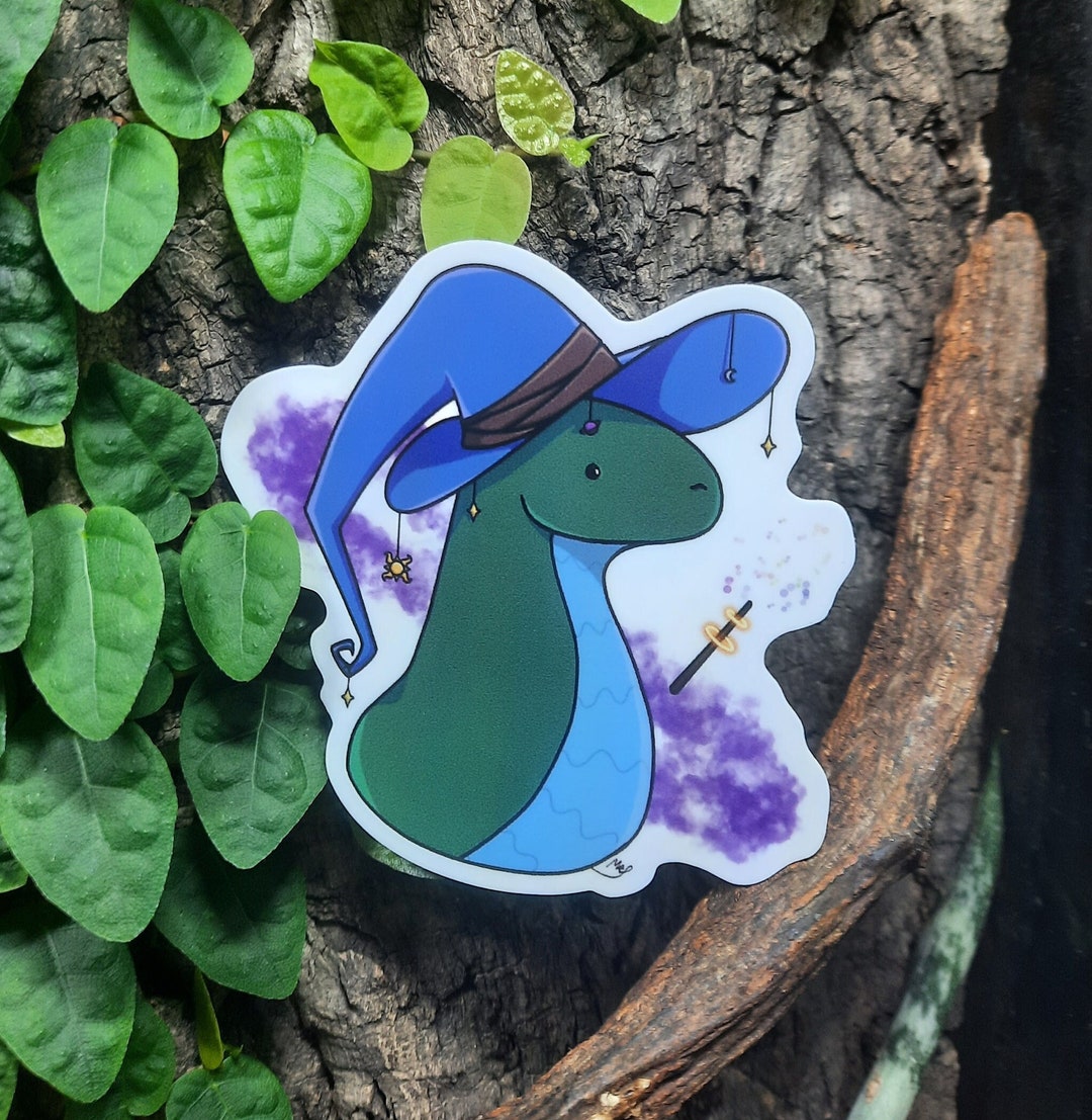 Dinosaur Wizard Vinyl Sticker - Etsy