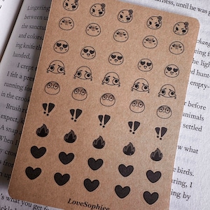Emoji Reaction Stickers || for Book Annotating, Bullet Journaling and ...