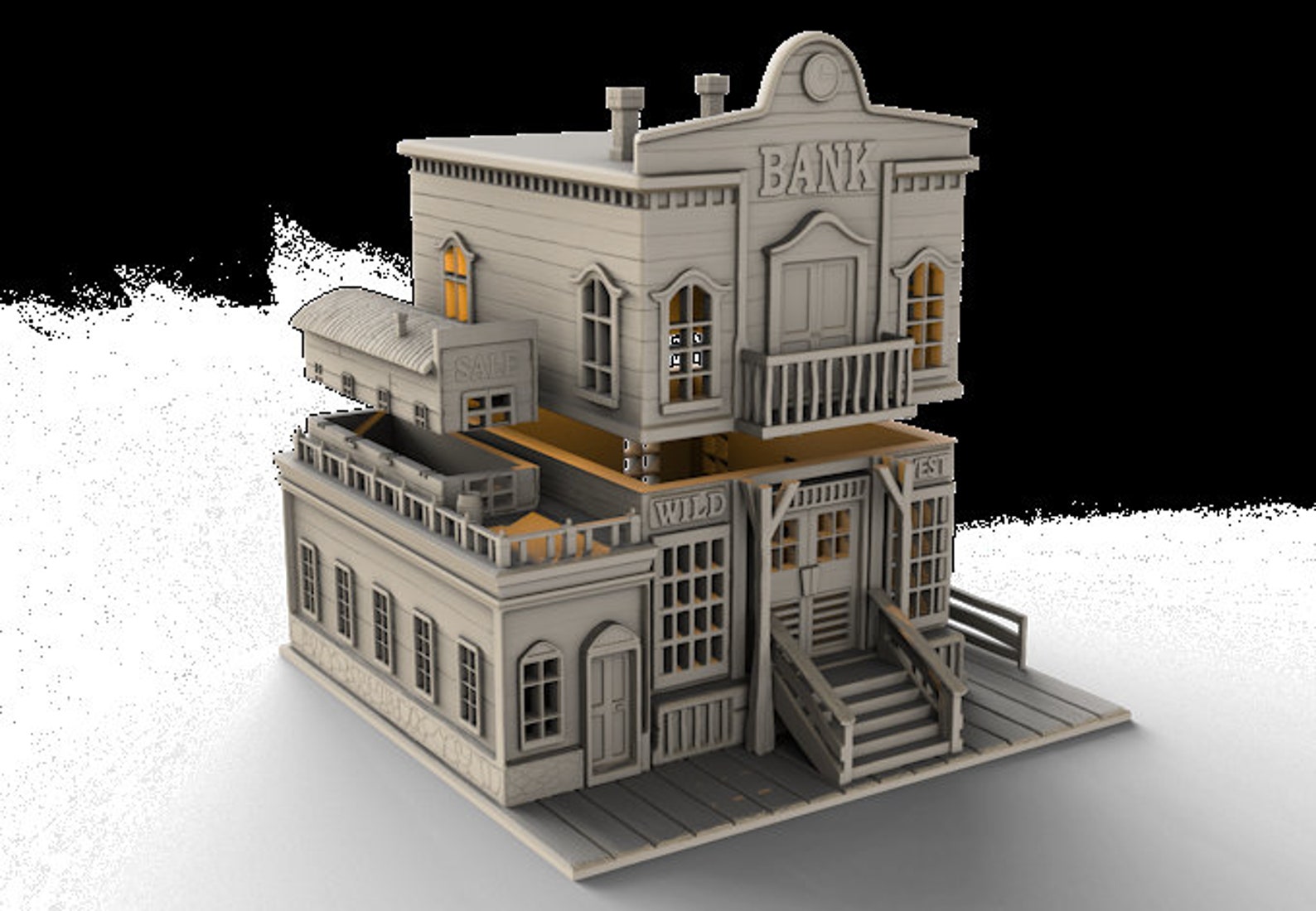 Tabletop RPG Terrain - Wild West Bank - Dungeons and Dragons ...