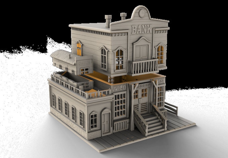 Tabletop RPG Terrain - Wild West Bank - Dungeons and Dragons ...