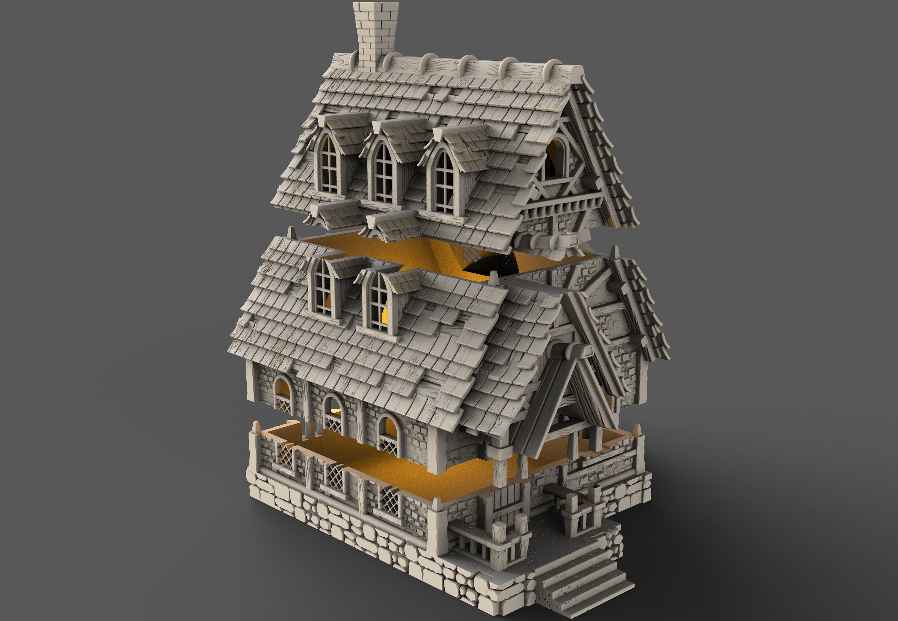 Tabletop RPG Terrain - Medieval City House Loft - Dungeons and Dragons ...