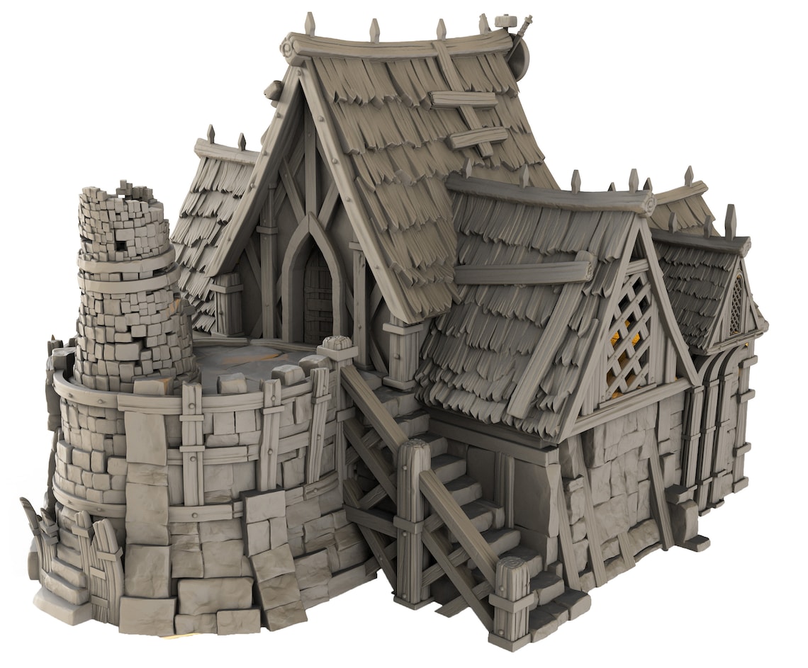 Tabletop RPG Terrain - Phandalin Townhall - Magic Shop - Dungeons and ...