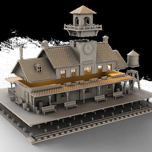 Tabletop RPG Terrain - Wild West Train Station - Dungeons and Dragons ...