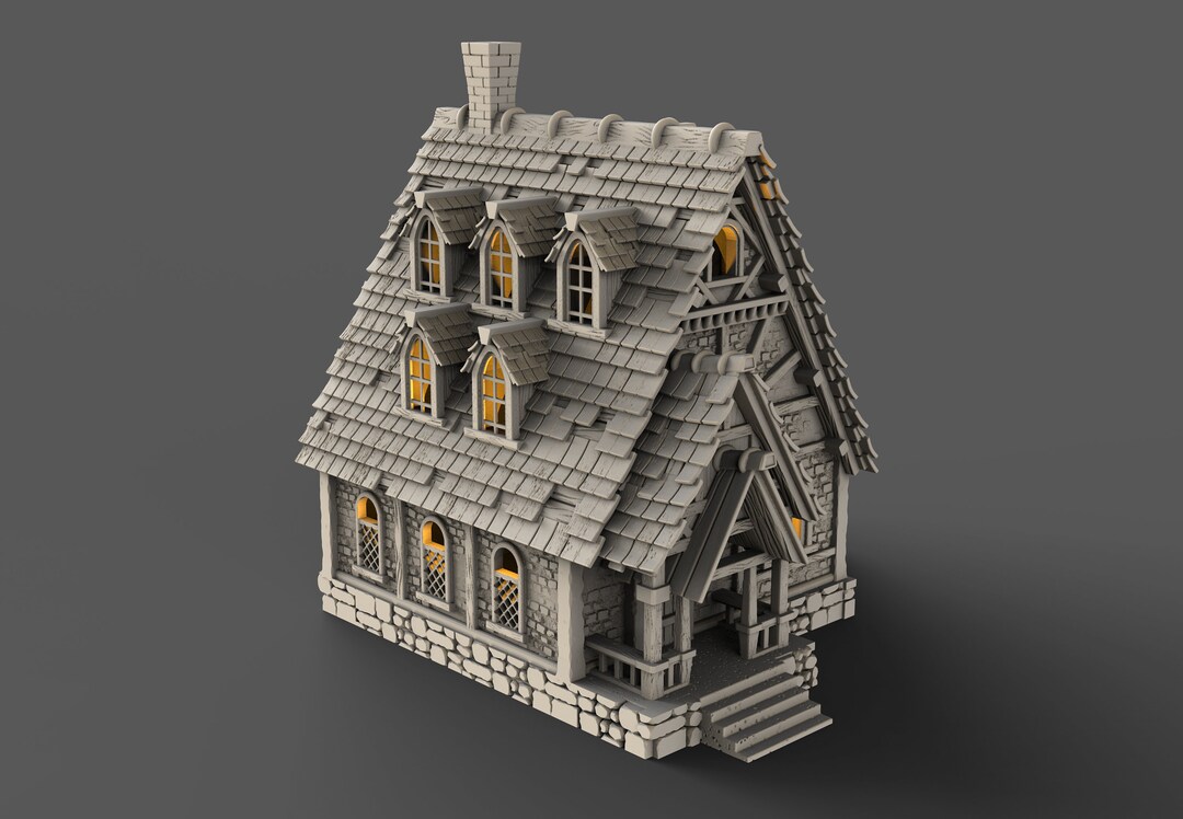 Tabletop RPG Terrain - Medieval City House Loft - Dungeons and Dragons ...