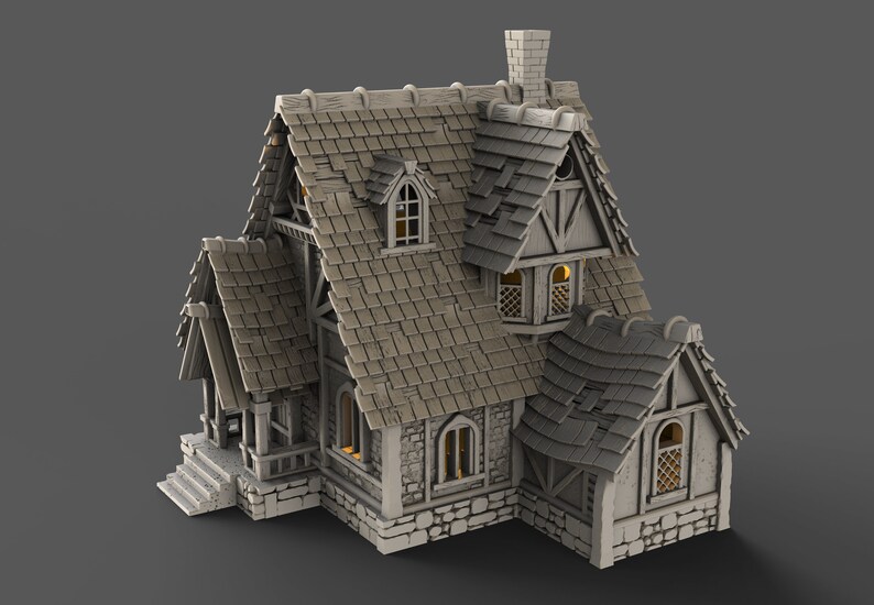 Tabletop RPG Terrain - Medieval City House Loft - Dungeons and Dragons ...
