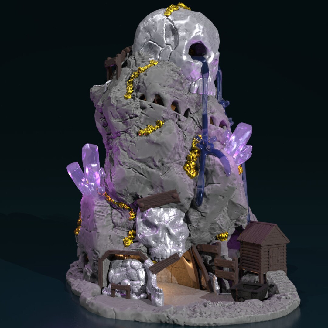 Tabletop RPG Dice Tower Gold Rush Dice Tower Dungeons and Dragons 3D ...