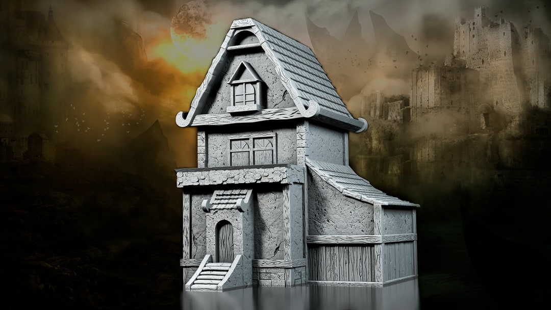 Tabletop RPG Terrain - Medieval Town House - Dungeons and Dragons ...
