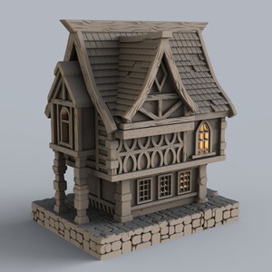 Tabletop RPG Terrain - Medieval City House - Dungeons and Dragons ...
