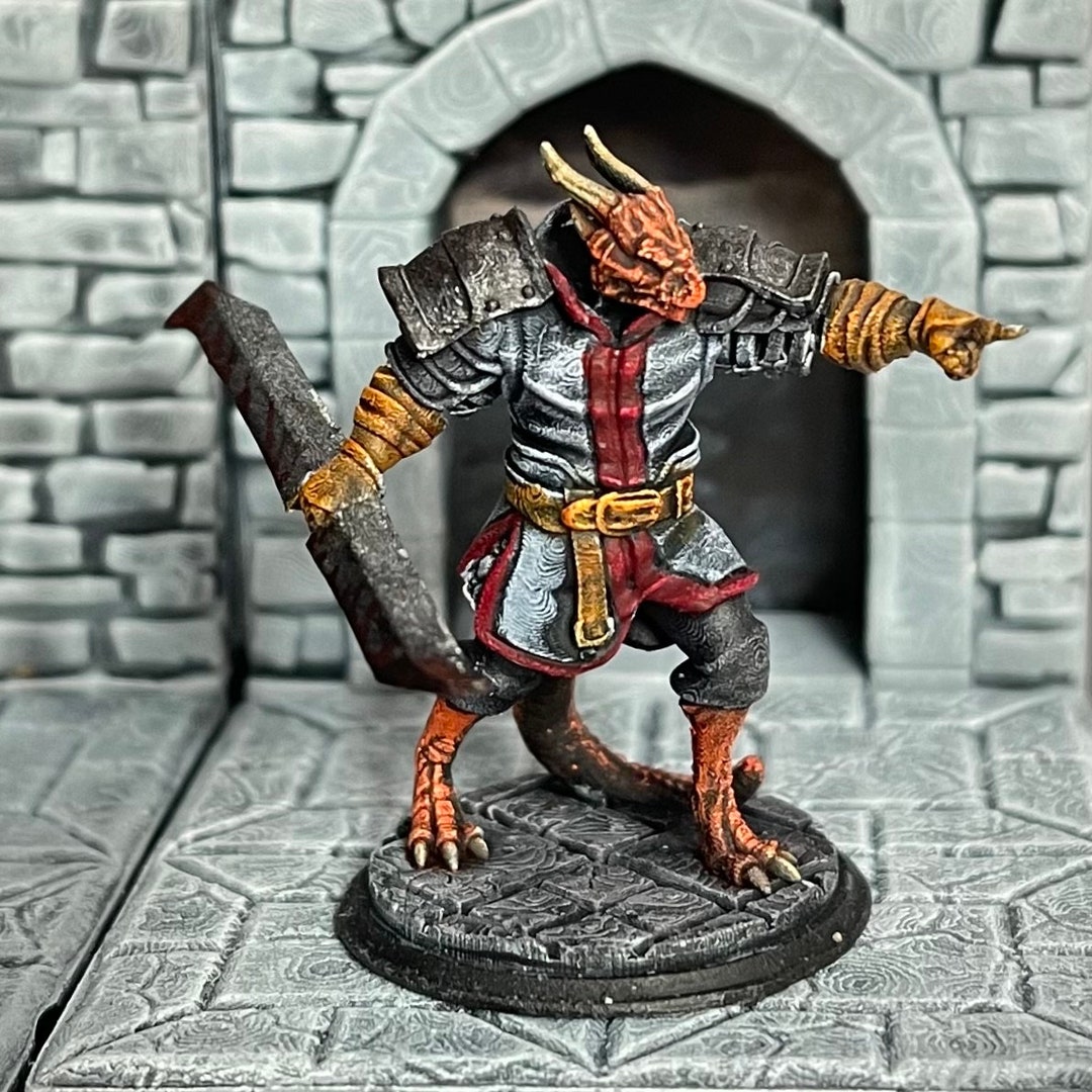 Dnd RPG Tabletop Custom Character Miniature, Dragon Folk, Dungeons and ...